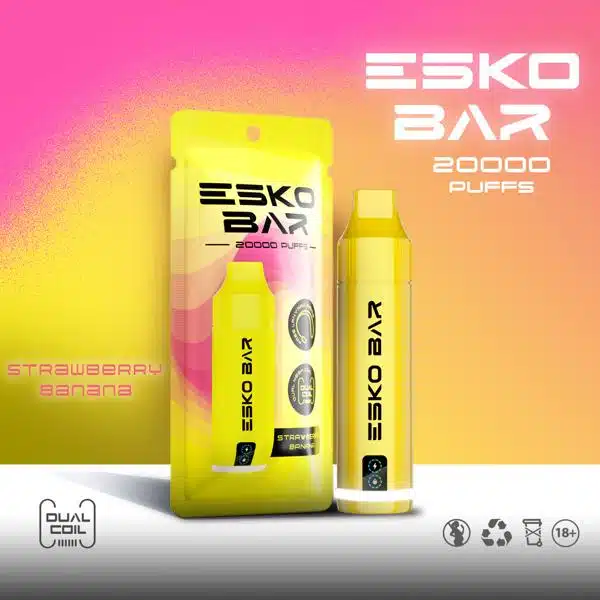 ใช้แล้วทิ้ง ESKO 20K- Strawberry Banana mrkvape.com